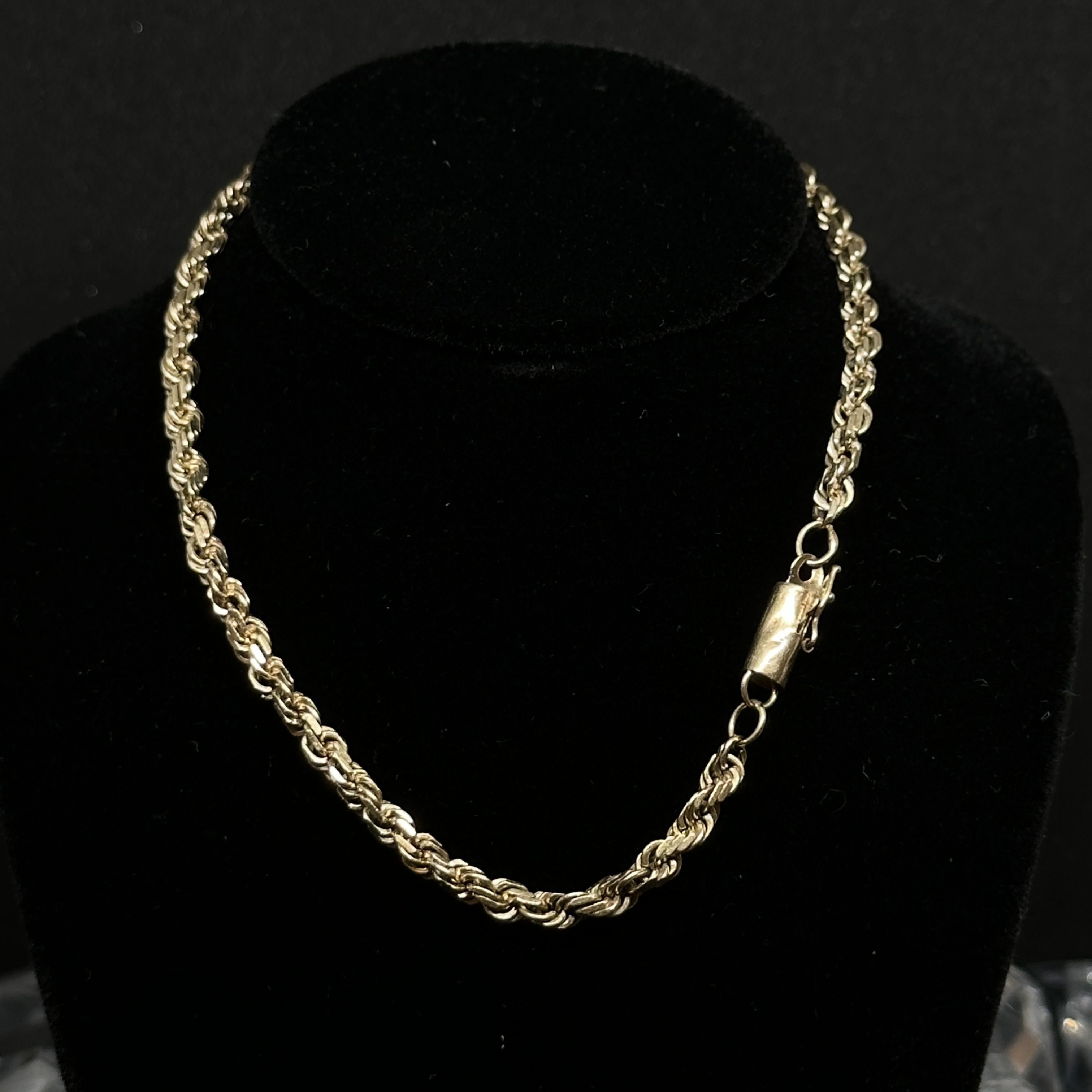 Gold 10k Solid Rope Bracelet 10" Barrel lock | Grailed