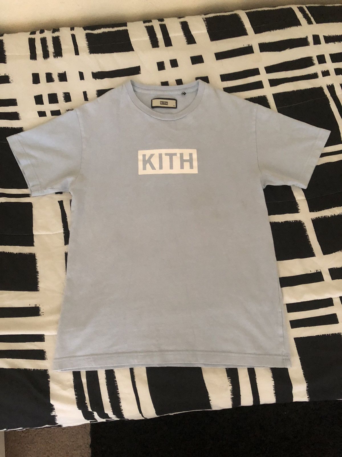 Kith Kith Blue Box Logo XS Used Authentic | Grailed