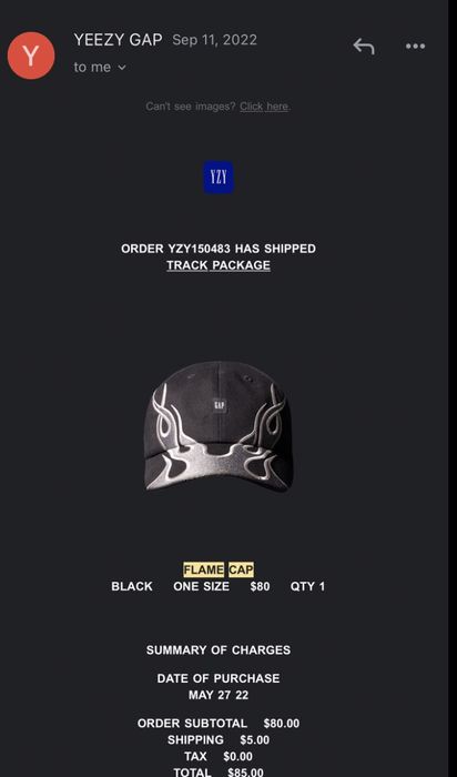 Gap Yeezy x Gap x Balenciaga Flame Cap | Grailed