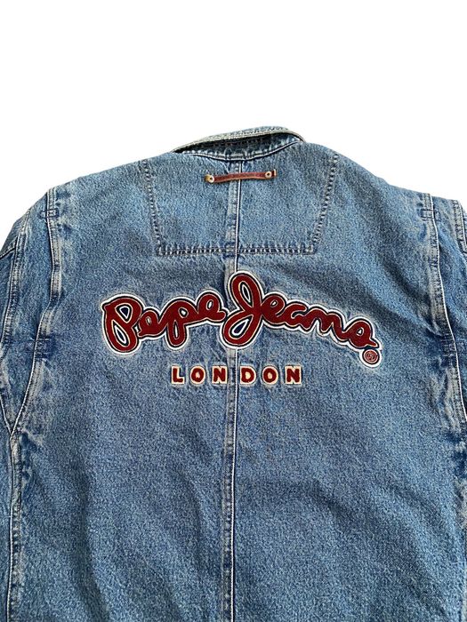 Vintage Vintage Pepe jeans big logo jean jacket multi pocket 1990s ...