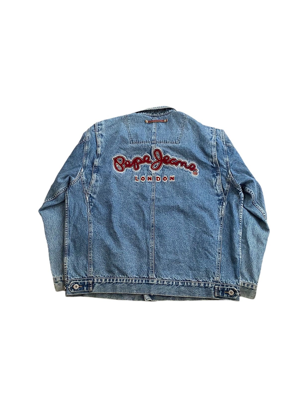 Vintage Vintage Pepe jeans big logo jean jacket multi pocket 1990s ...
