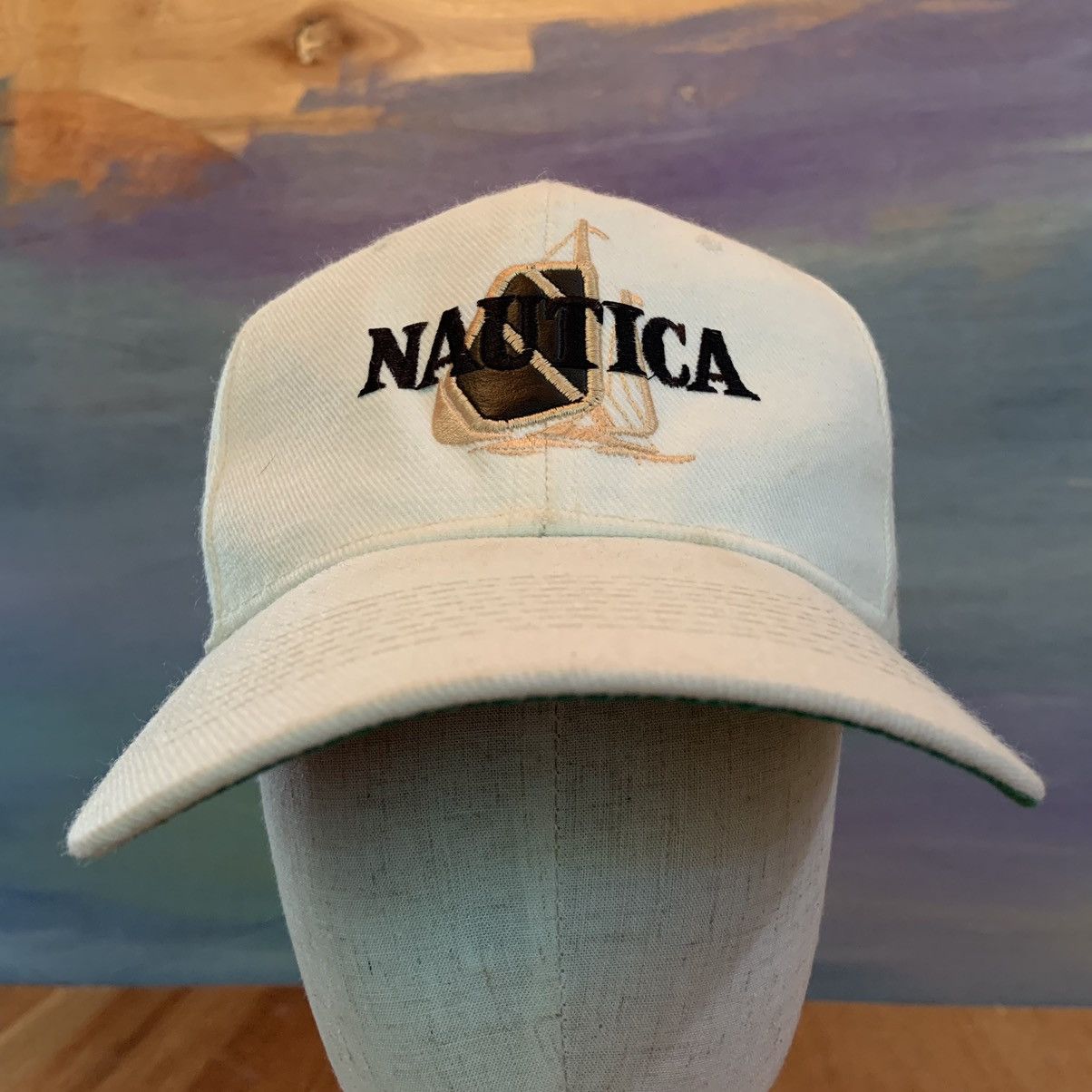 Nautica × Vintage RARE 1990s Vintage Nautica Hat Spellout Snapback Cap ...