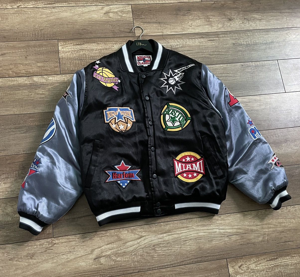 NBA × Streetwear × Vintage Vintage NBA All Logo Multilogo Patch Satin ...