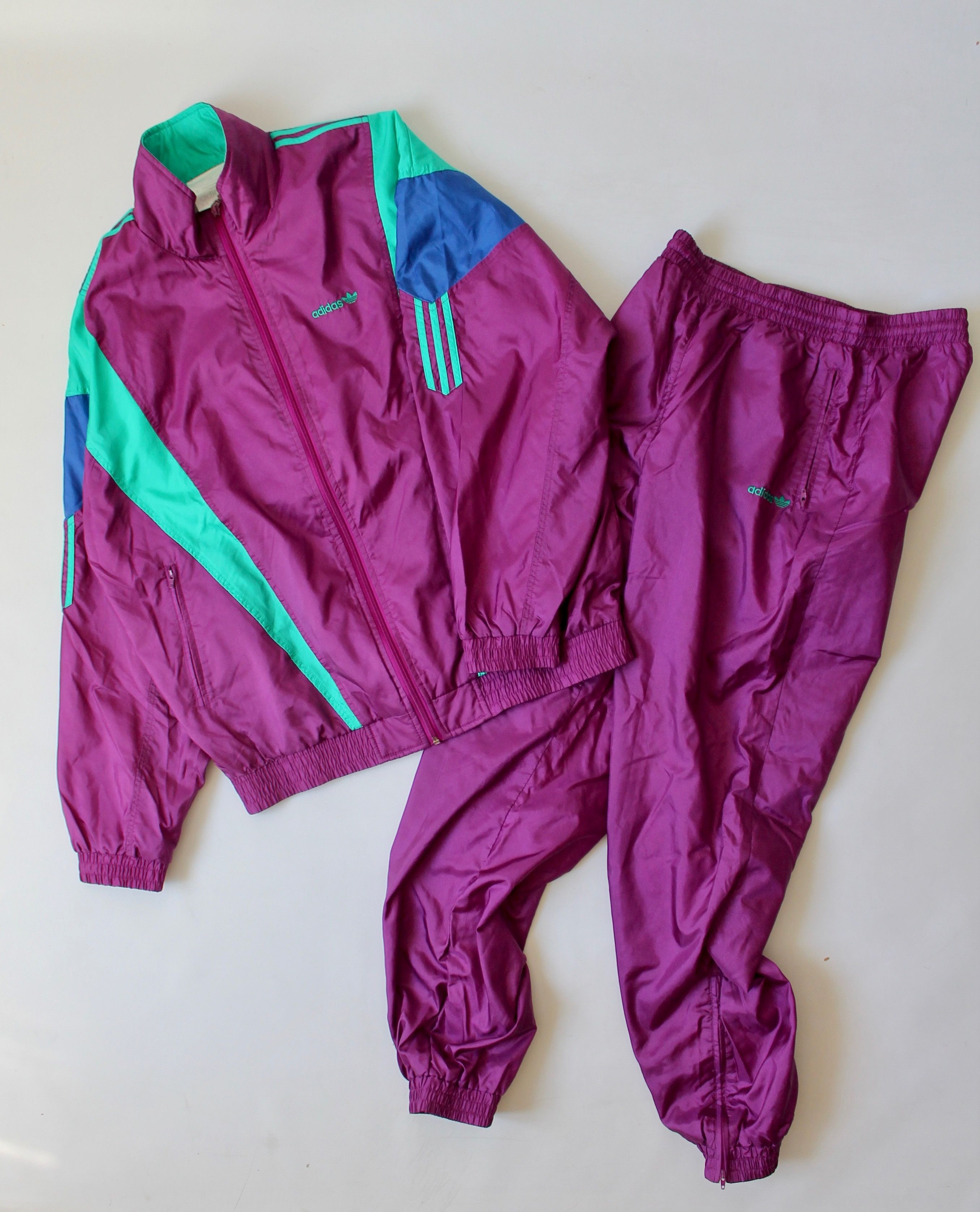 Adidas × Vintage 90's ADIDAS Tracksuit Jacket / pants Nylon Track Suit ...
