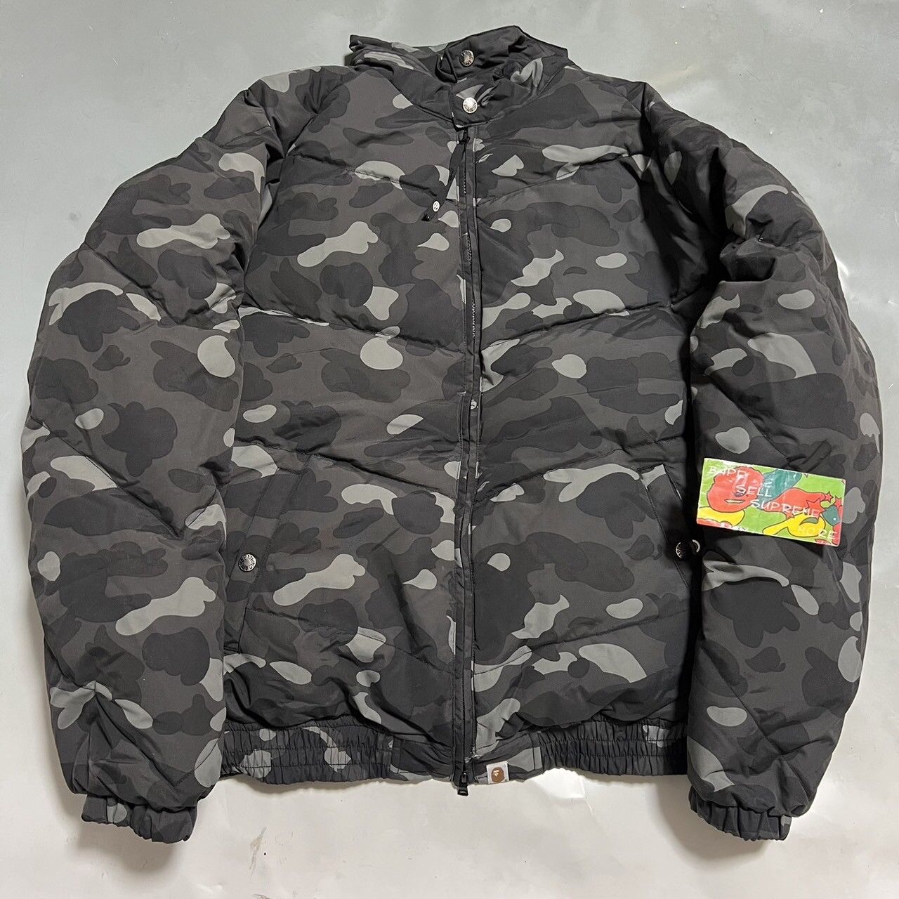 Bape BAPE Puffer jacket black camo | Grailed