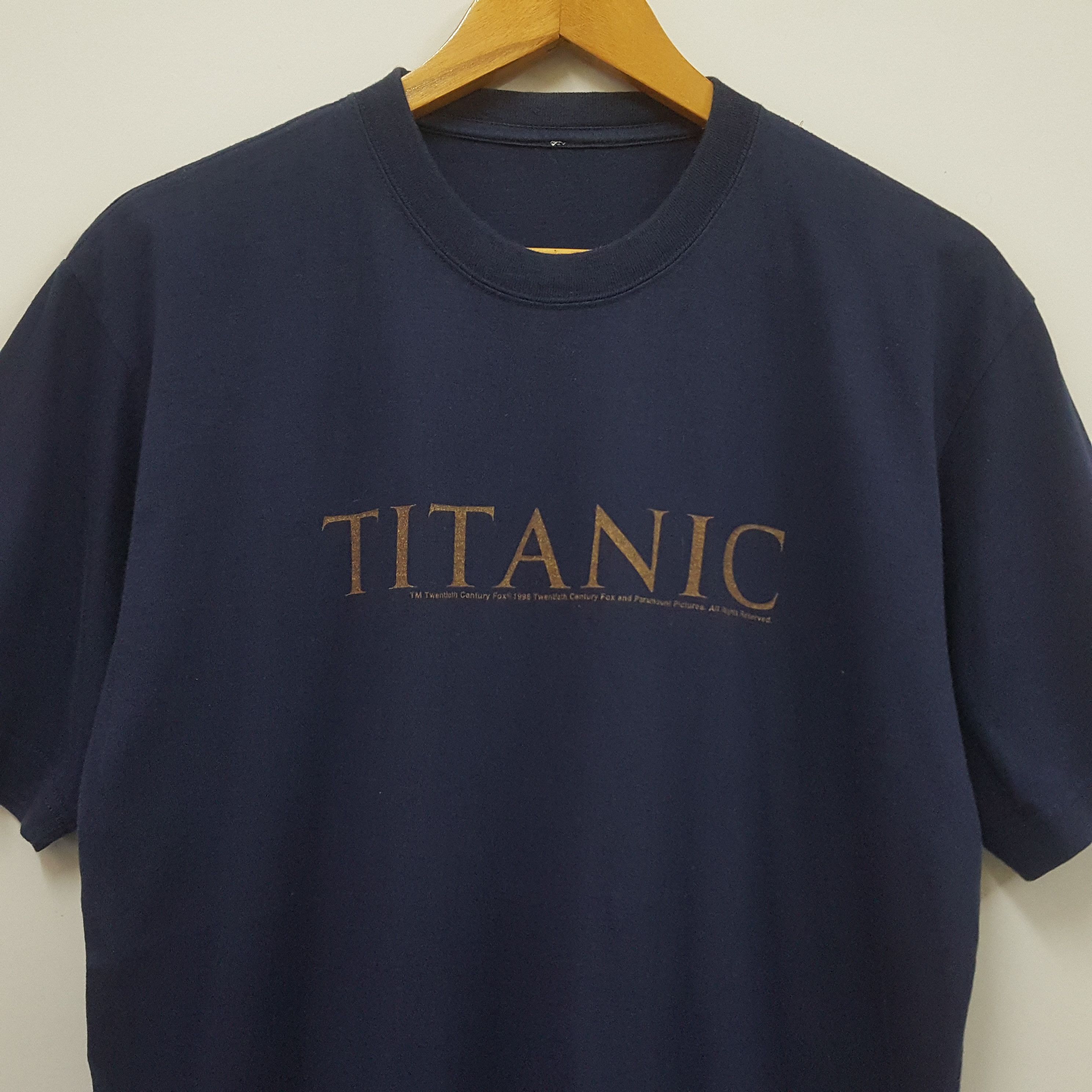 Movie × Vintage Vintage TITANIC famous movie spell out t-shirt | Grailed