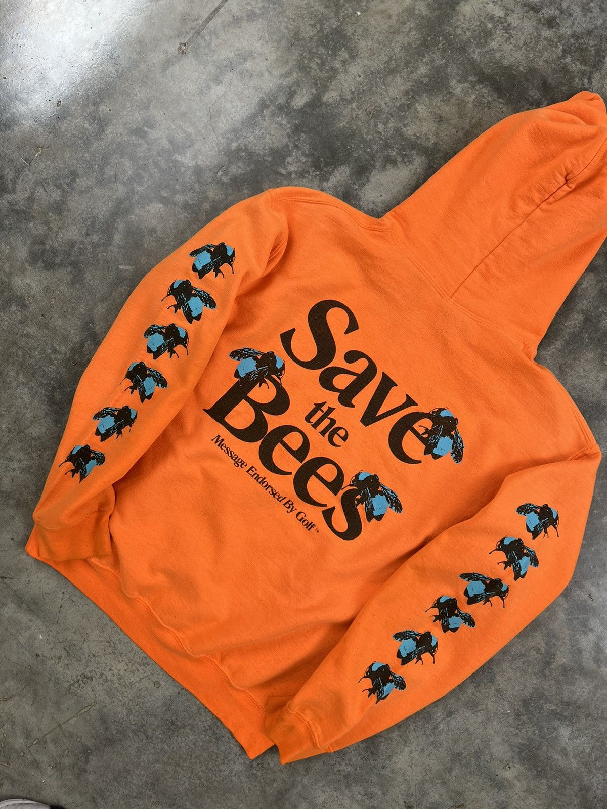 Golf Wang Golf Wang Save The Bees Orange Logo Hoodie Medium ️ Tyler ...