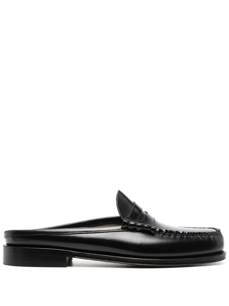 G.H. Bass & Co. Black Larson Penny Loafer Leather Slides | Grailed