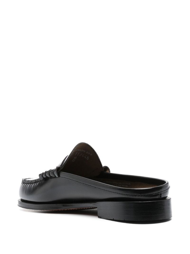 G.H. Bass & Co. Black Larson Penny Loafer Leather Slides | Grailed