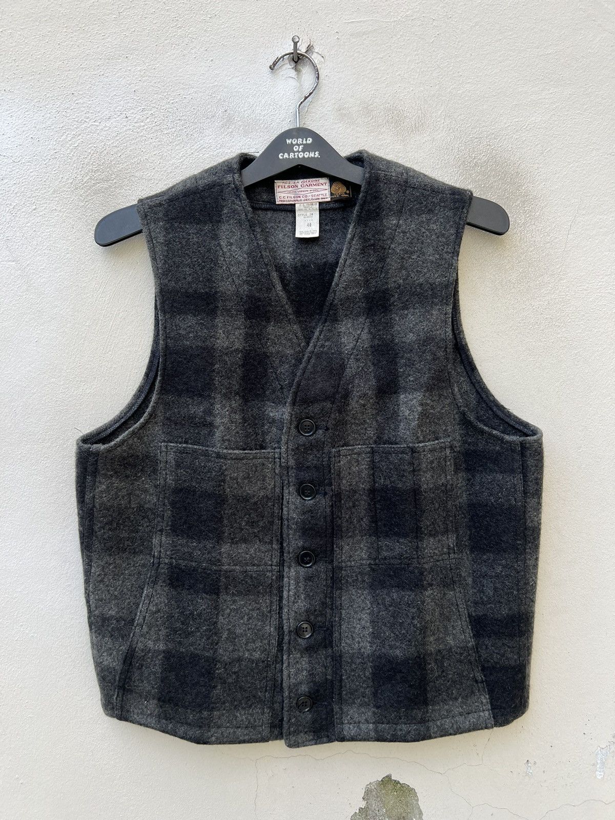 Vintage Vintage 70s Filson Garment Virgin Wool Tartan Vest | Grailed