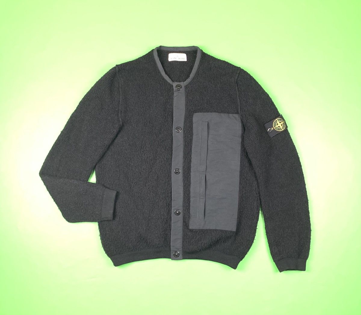 Stone Island AW 18 Stone Island Teddy Wool Knit Cardigan / Sweater ...