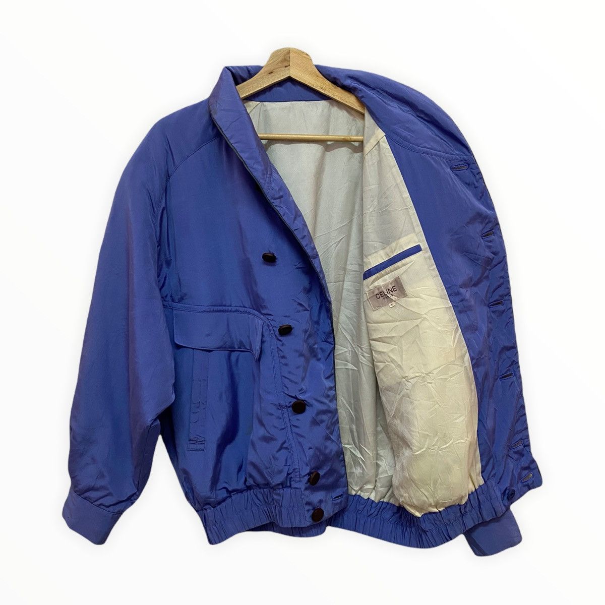 Celine × Luxury 🔥STEALS‼️ICONIC CELINE PUFFER WOODEN BUTTON BOMBER ...