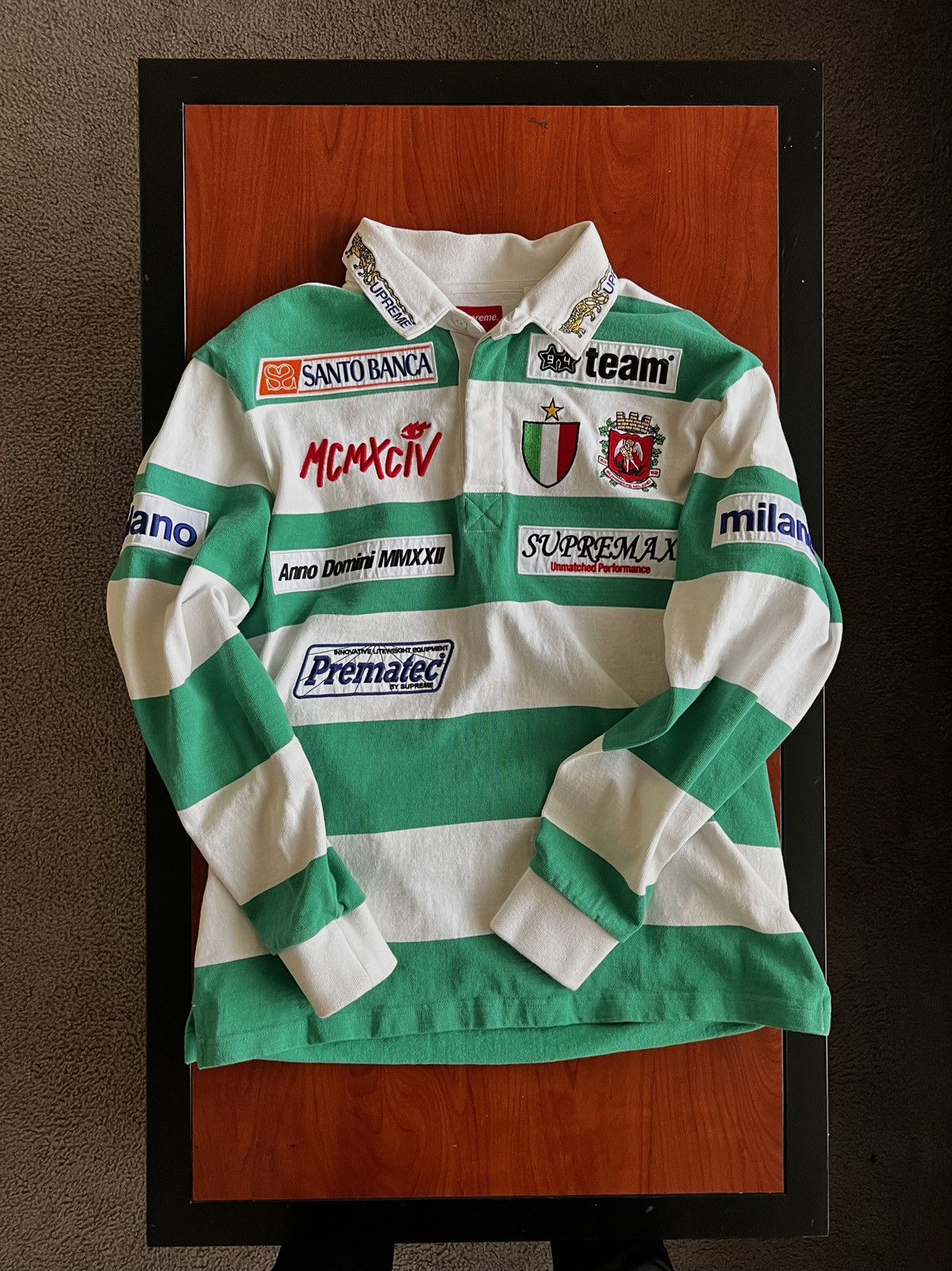 Supreme Supreme Stripe Rugby Size Medium | Grailed