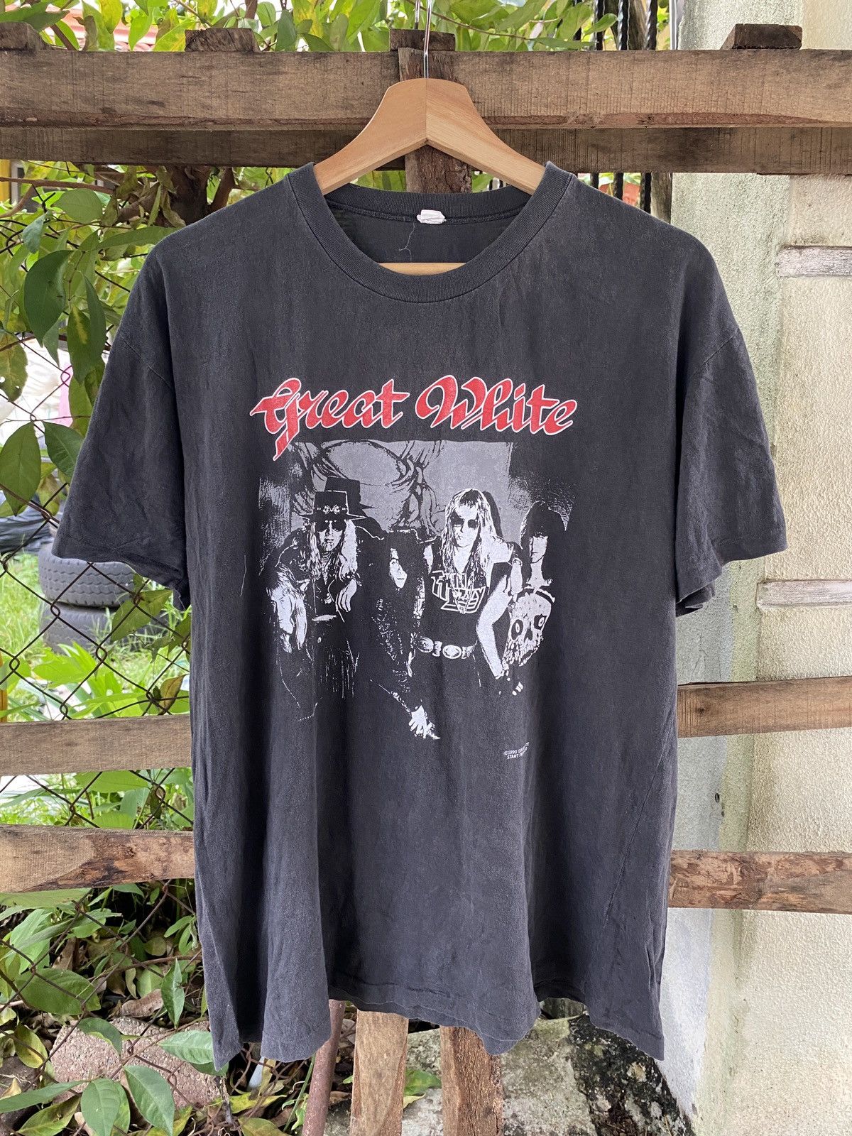 Band Tees × Vintage Vintage 90s Great White Faded Band Tees | Grailed