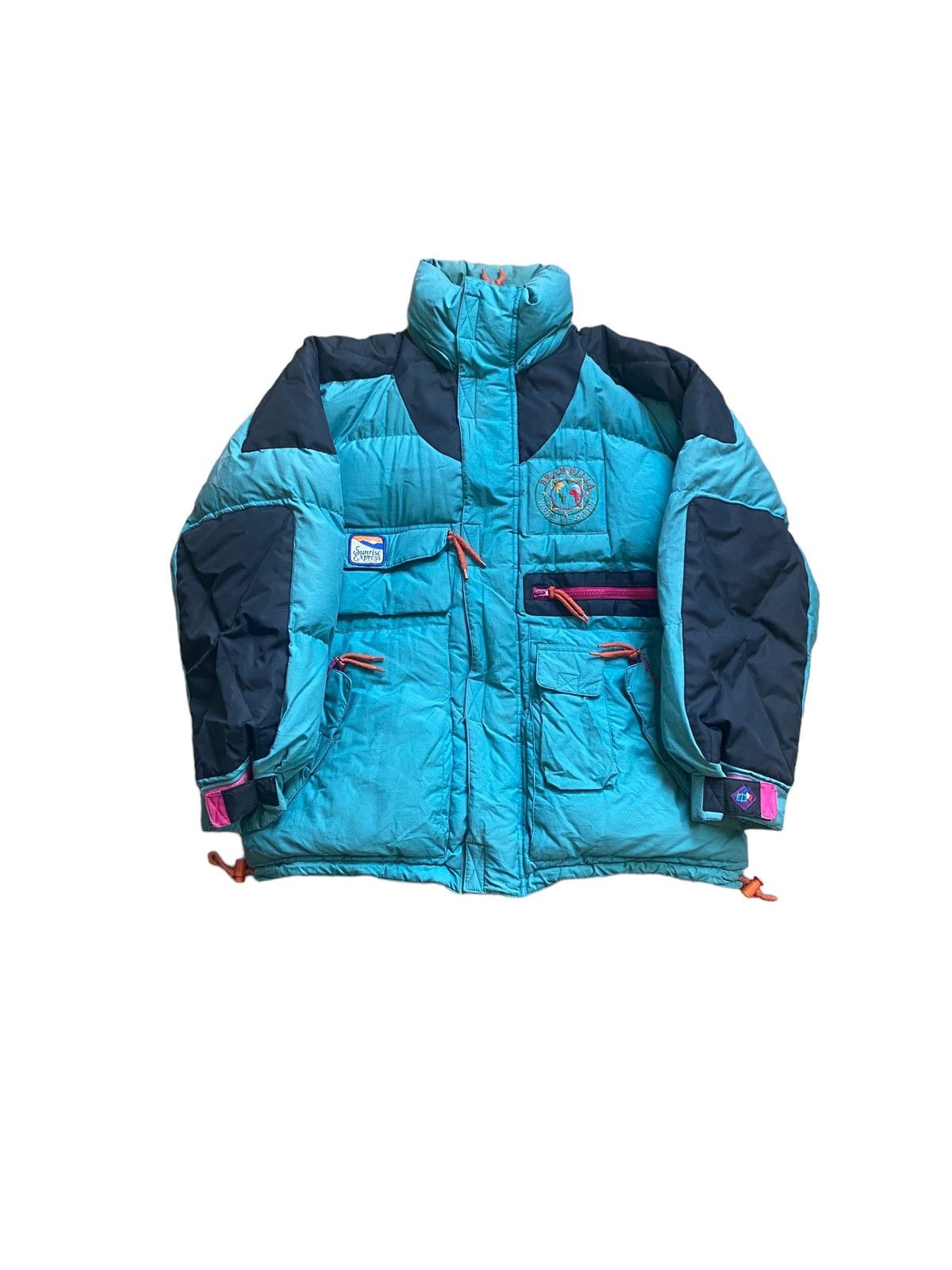 Vintage Vintage distressed multipocketed skater puffer jacket 1980s ...