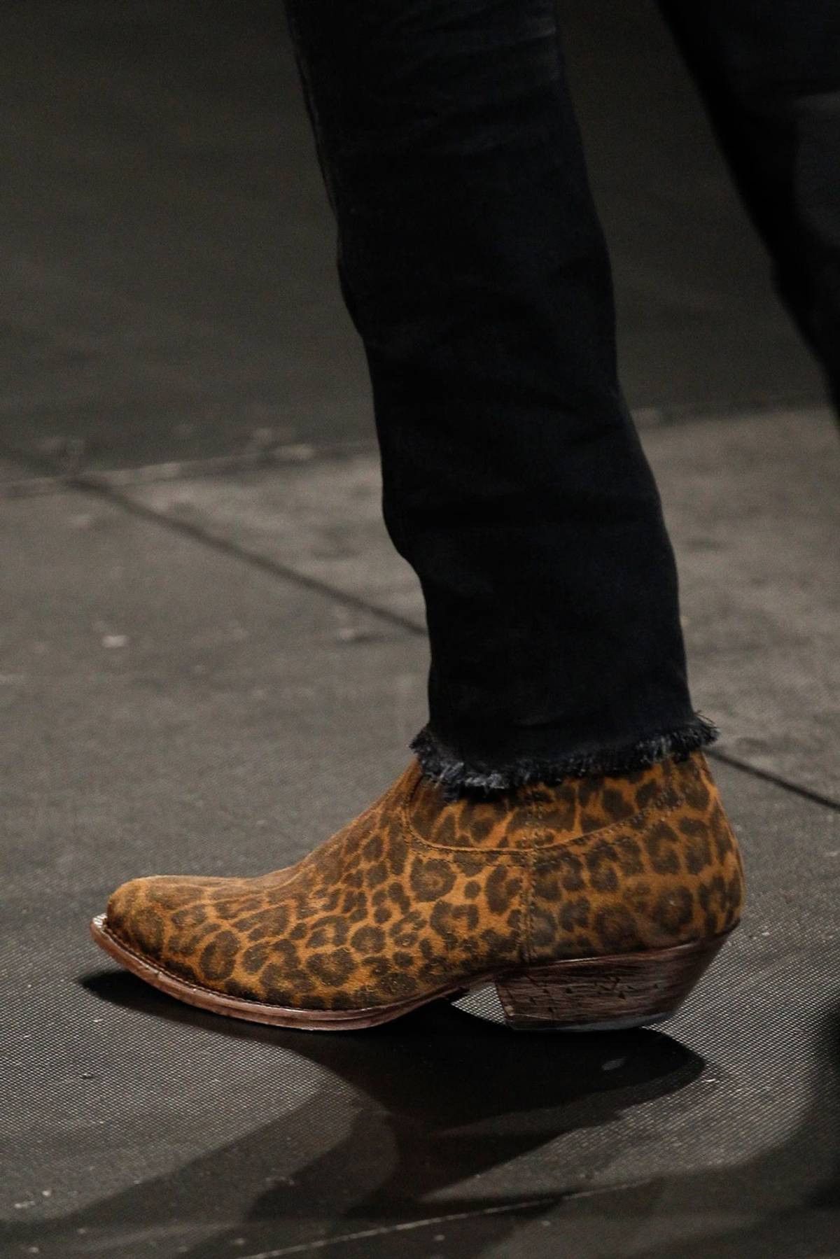 Saint Laurent Paris SLP SS15 "Psych Rock" Leopard Suede Santiag Boots ...