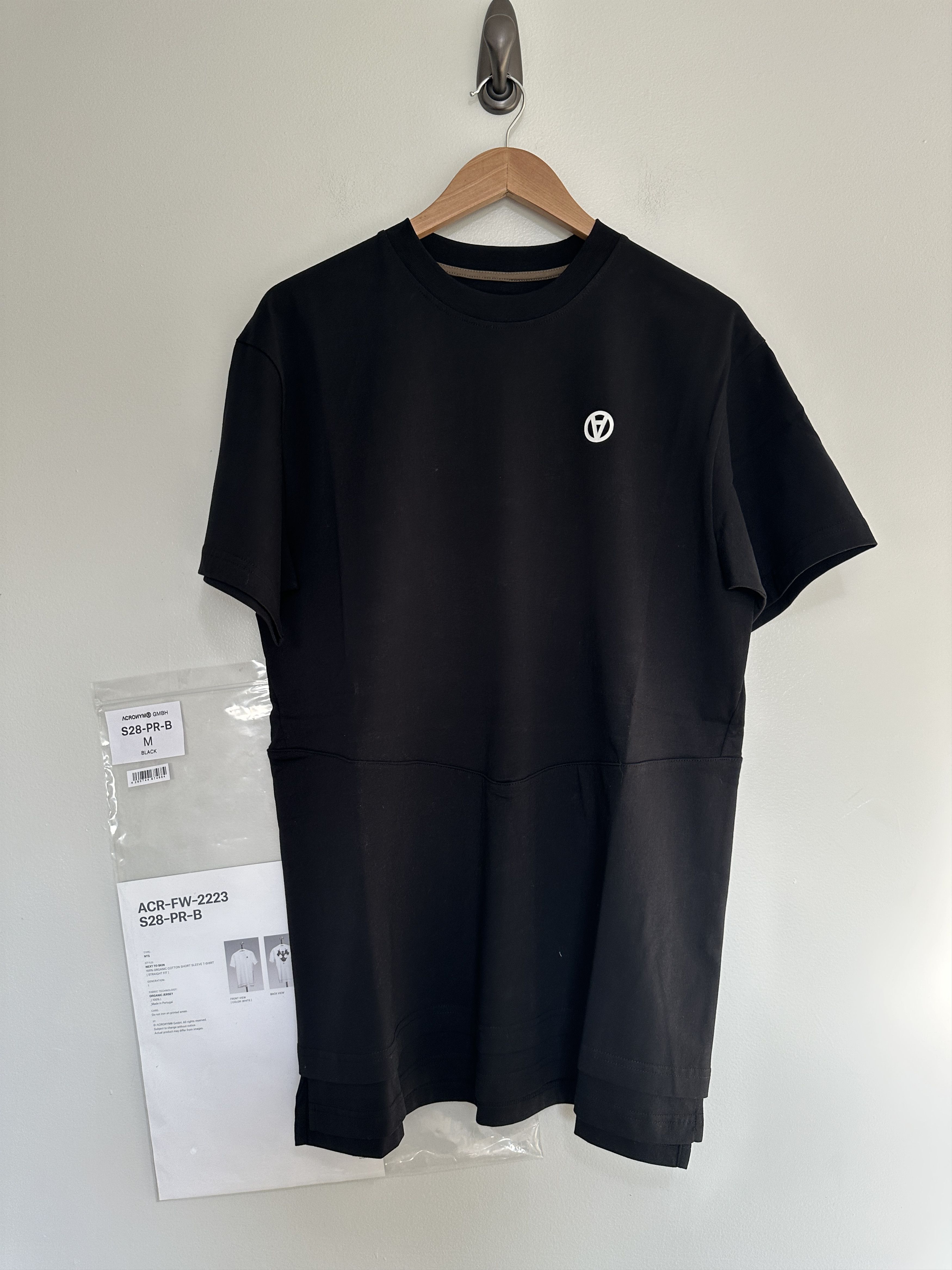 Acronym Acronym S28-PR-B Tee Organic Cotton Shirt Double Hem New M ...