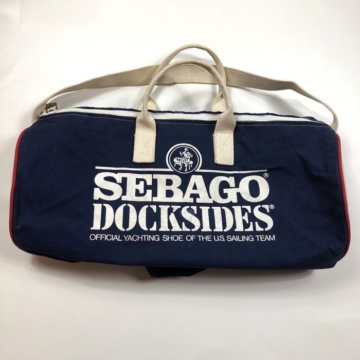 Vintage Vintage Sebago Docksides Canvas Duffle Bag US Sailing | Grailed