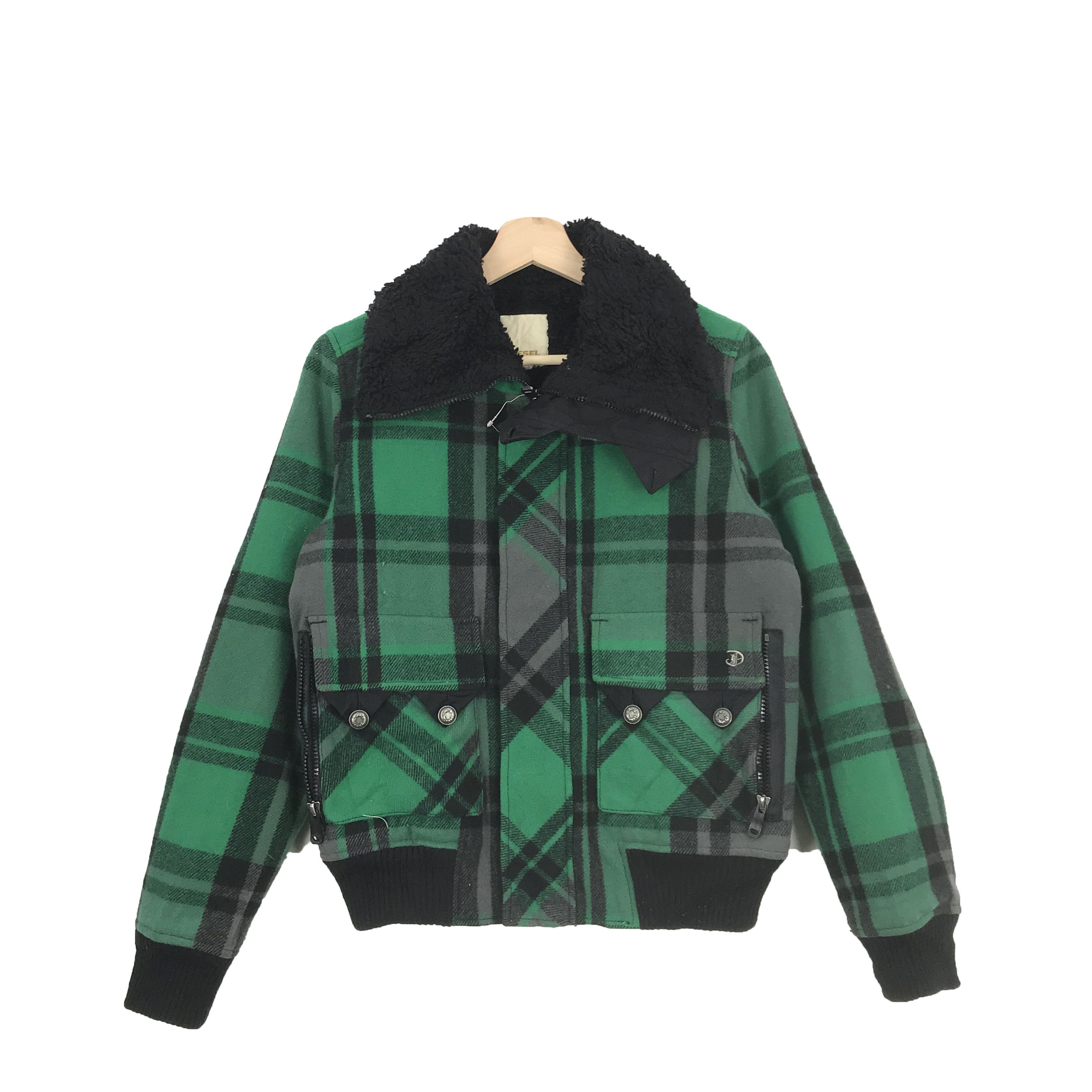 If Six Was Nine × Varsity Jacket × Vintage Diesel Sherpa Wool Varsity ...