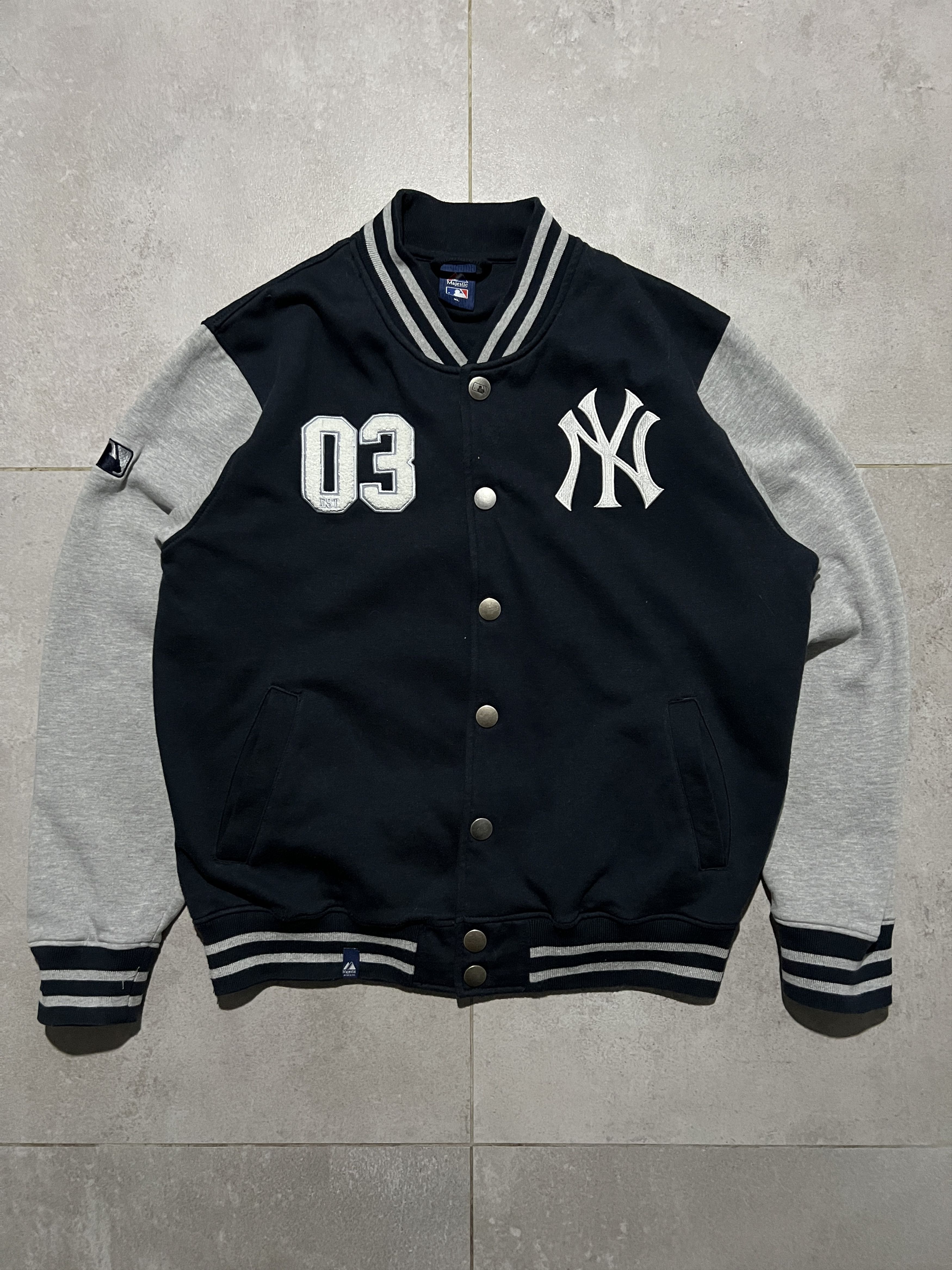 Majestic × Vintage New York Yankees y2k Majestic Baseball Jacket | Grailed