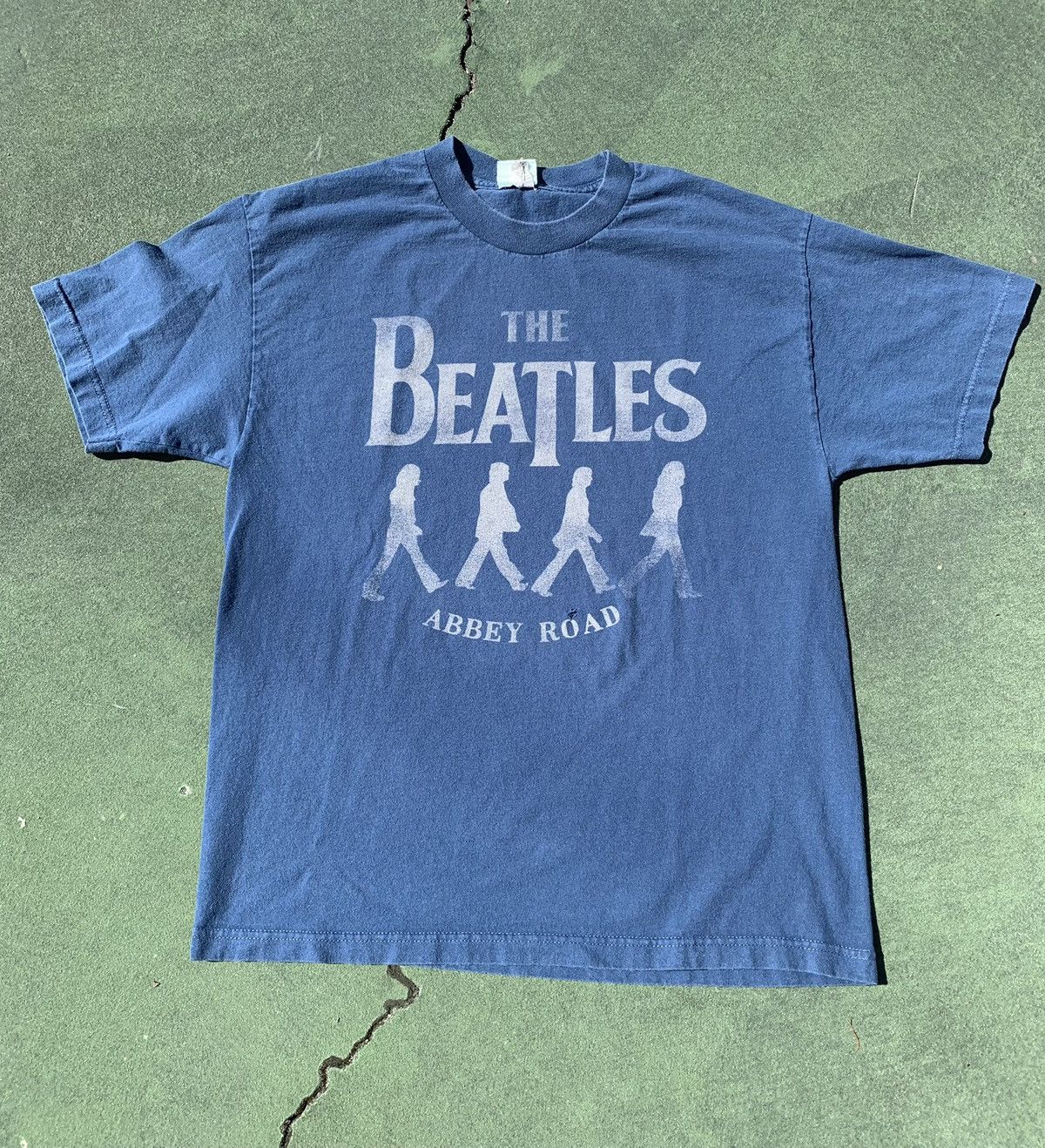 Band Tees Vintage Beatles Abbey Road Y2K Tee Shirt Blue Band 2005 | Grailed