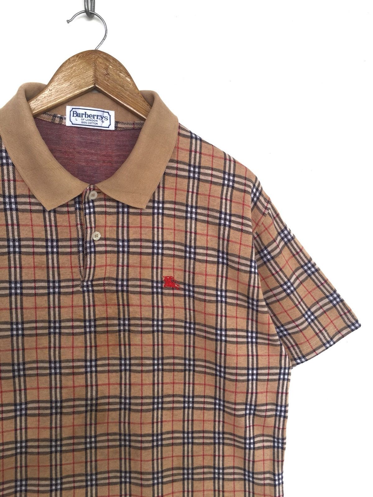 Burberry ICONIC🔥90s Nova Checked 90s Oversized Polos Shirt | Grailed