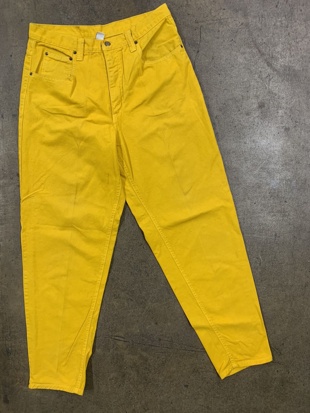Vintage Vintage 1990s Yellow Relaxed Jeans | Grailed