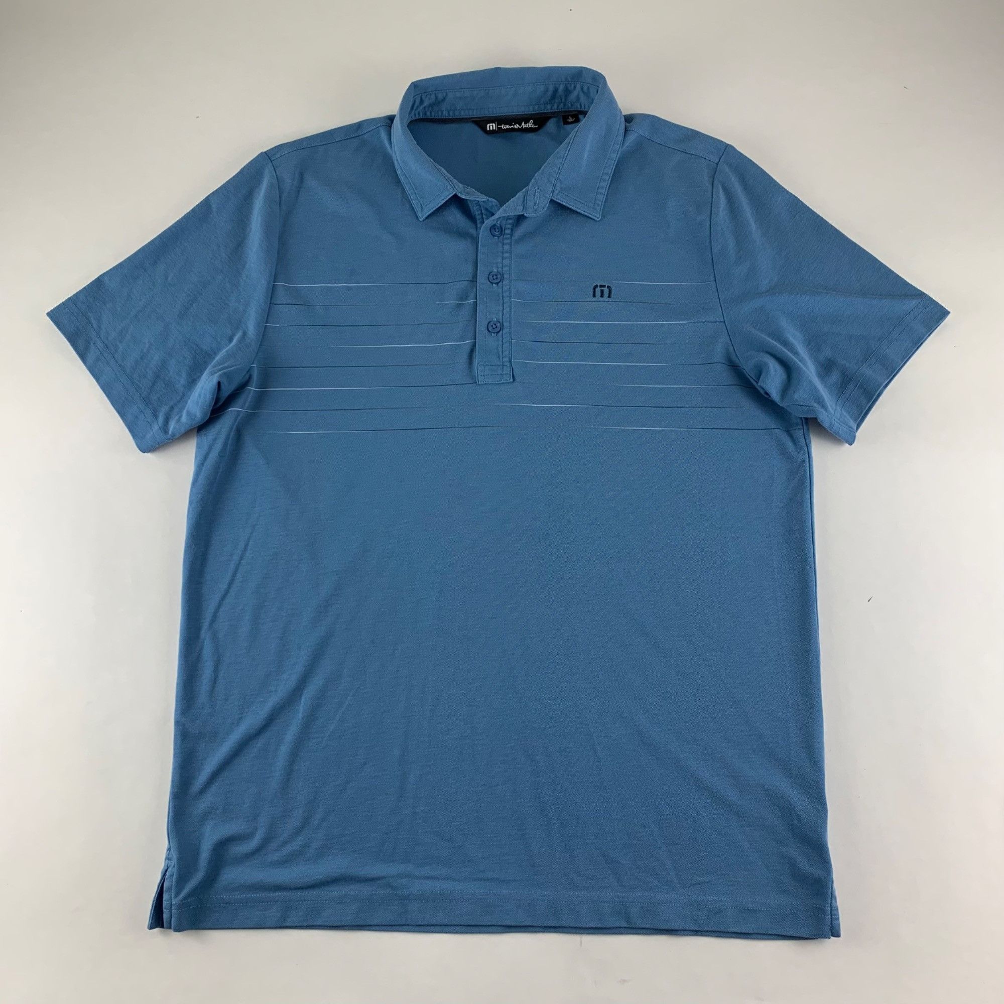 Travis Mathew Travis Mathew Golf Mens Blue Polo Shirt | Grailed