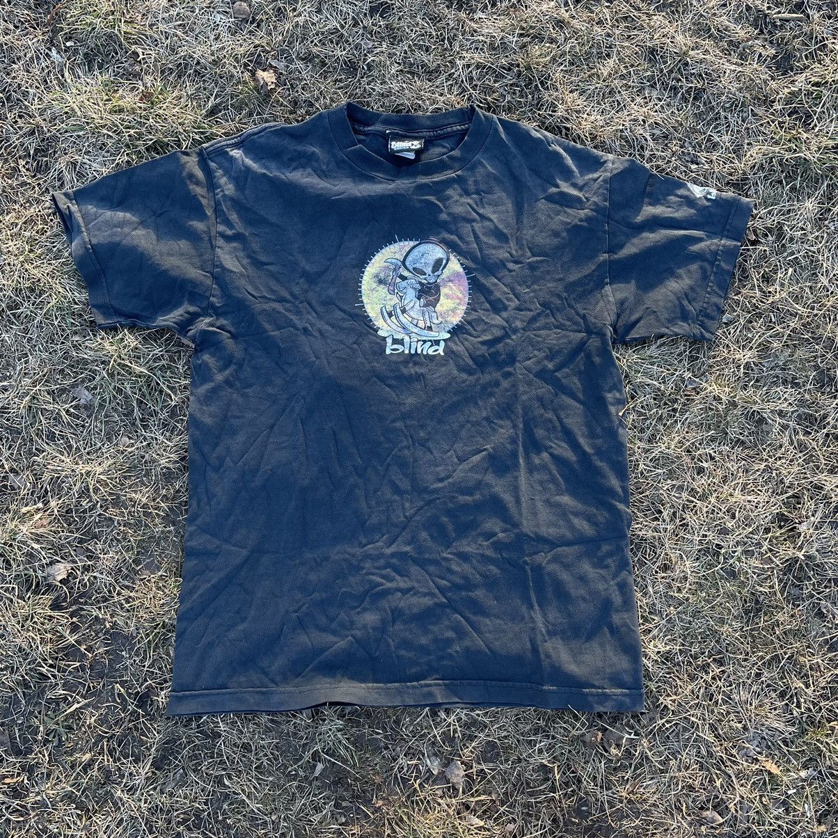 Vintage Vintage 90s Blind Skeleton Dead Face Horror Tee 90s | Grailed