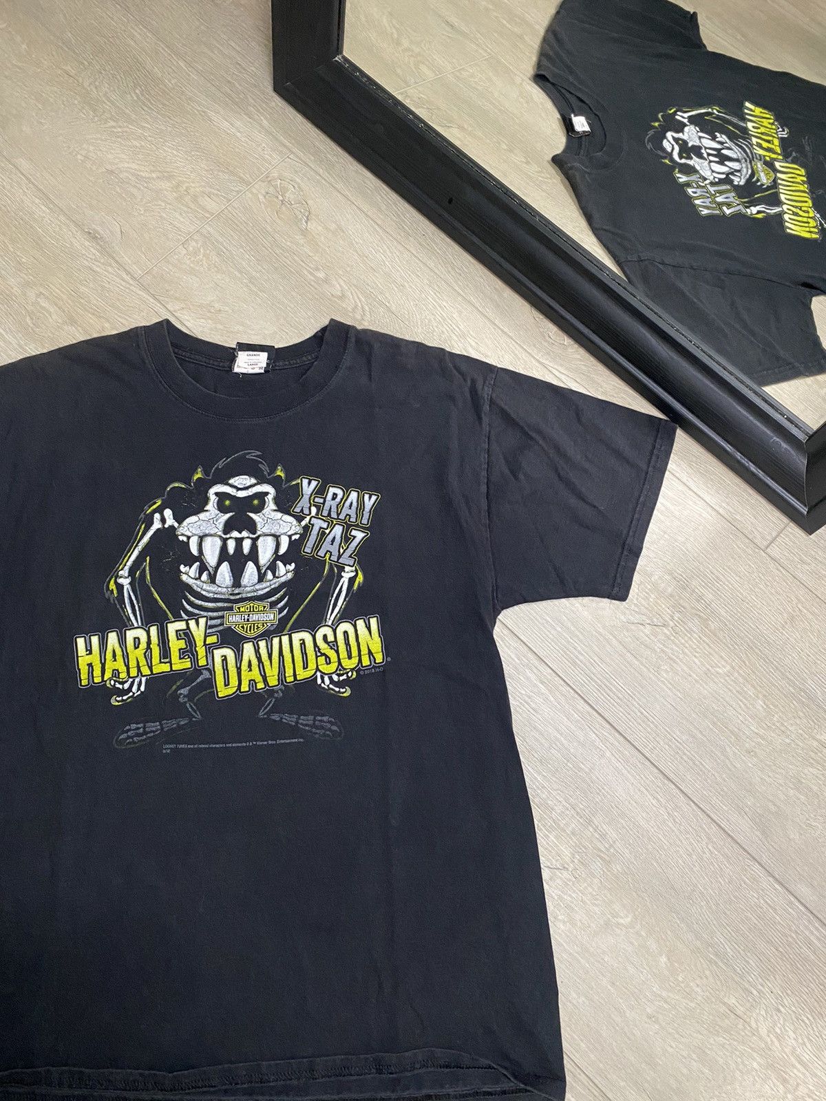 Vintage Rare Skeleton Taz Harley Davidson Shirt | Grailed