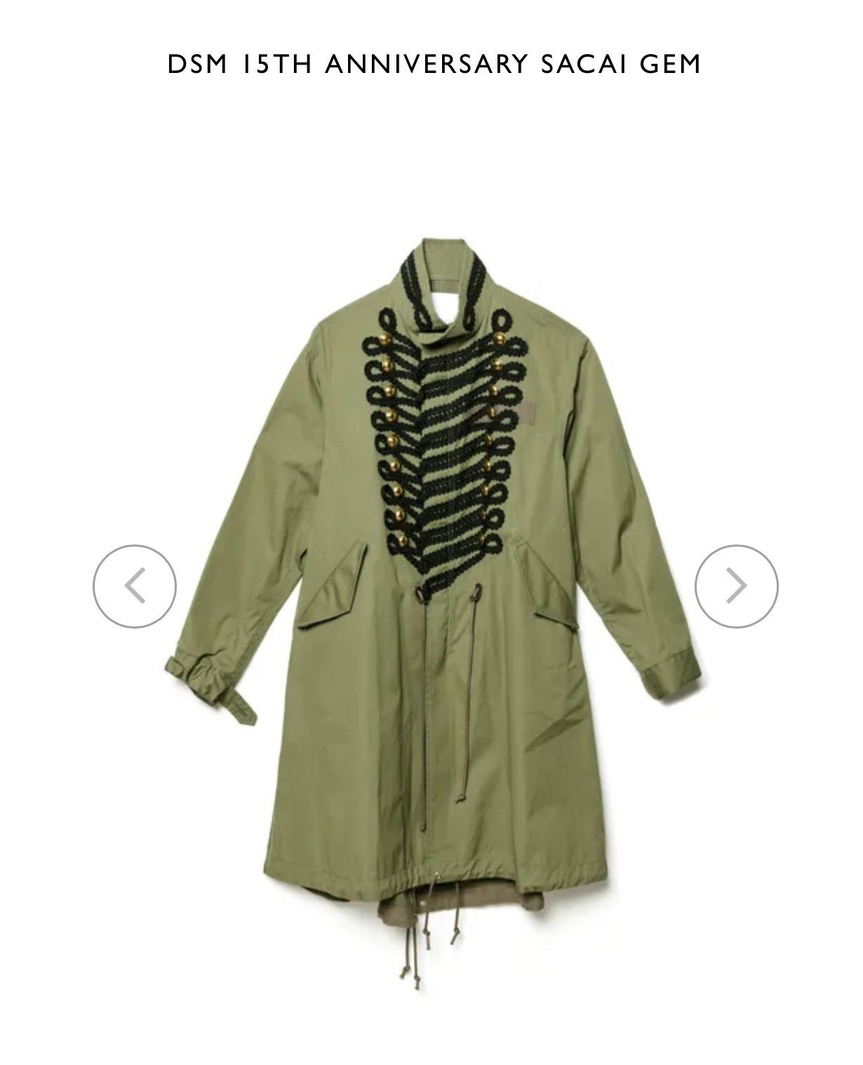 Sacai Sacai X DSM oversize anniversary hybrid Napoleon mod coat | Grailed
