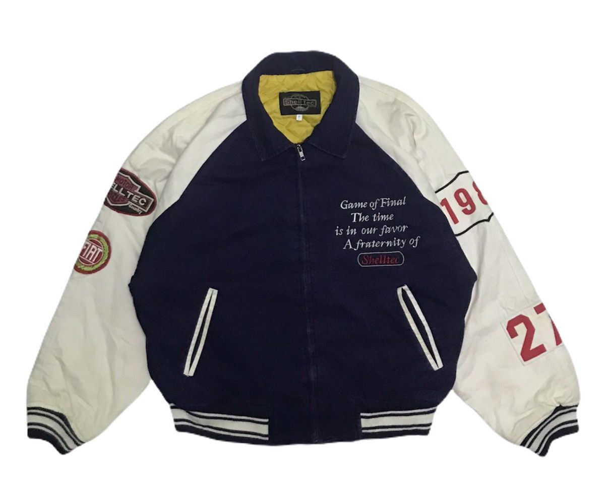 Japanese Brand × Racing × Vintage shell tec varsity jacket | Grailed