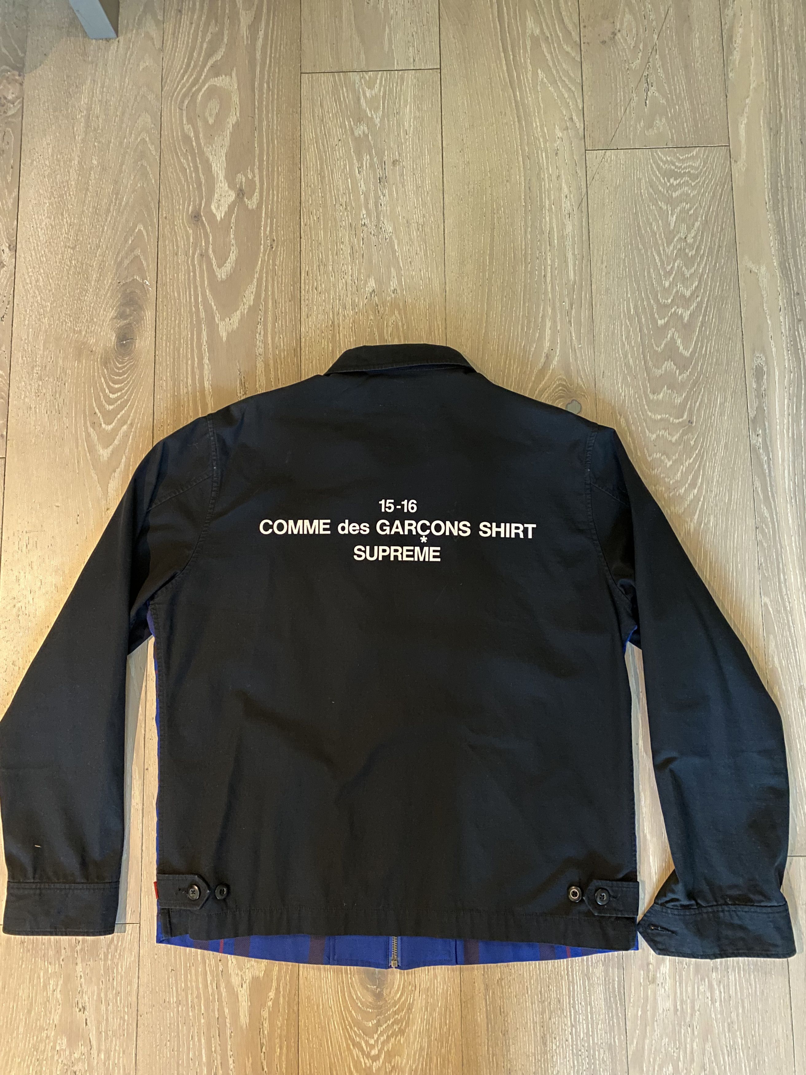 Supreme rare plaid Comme des garçons x supreme work jacket | Grailed