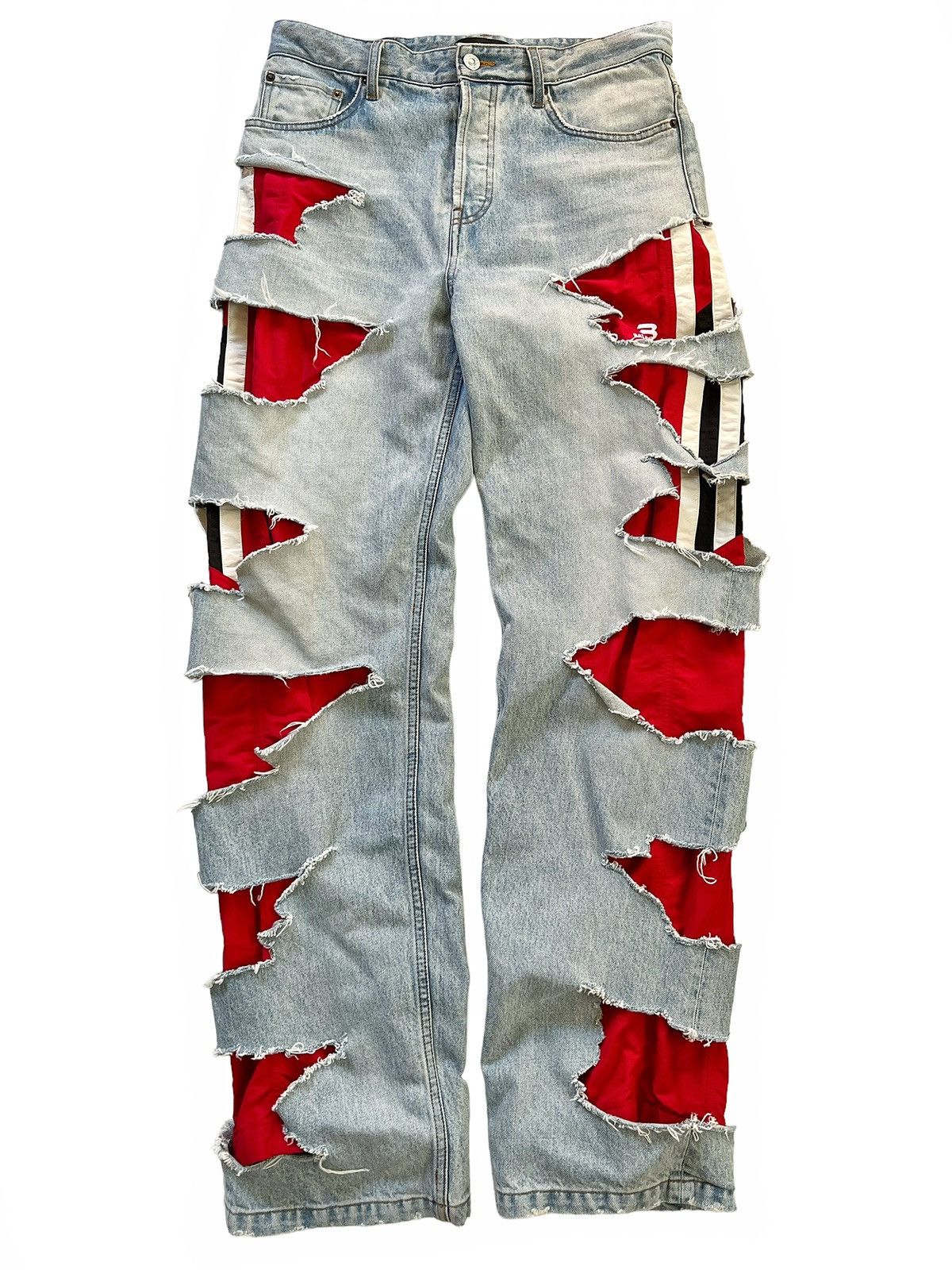 Balenciaga 2021 Slashed Hybrid Layer Denim | Grailed