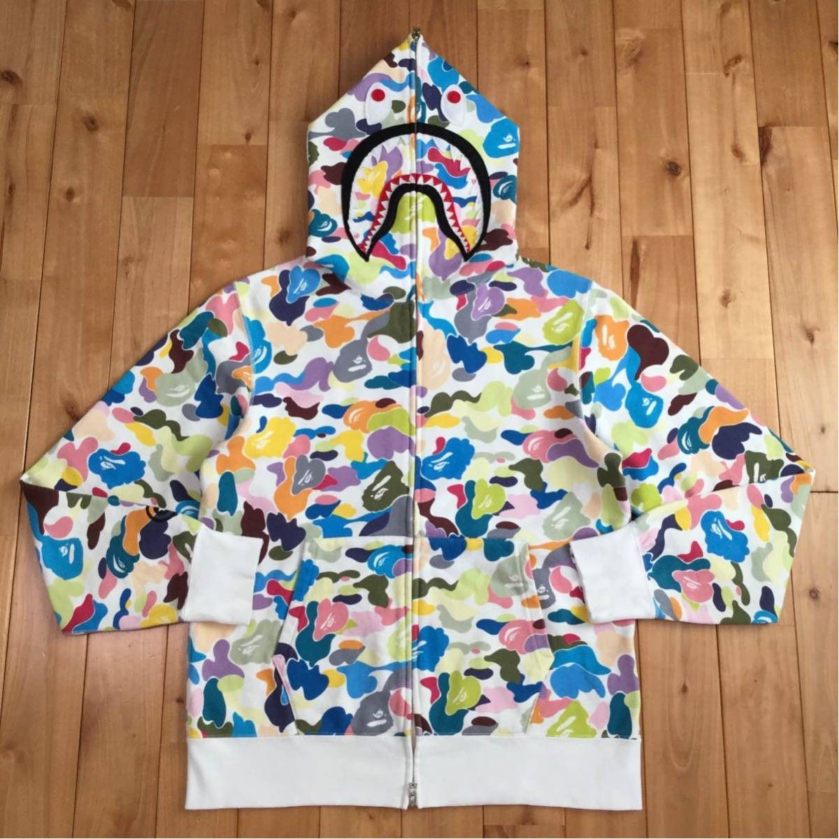 Bape BAPE Multi camo shark full zip hoodie a bathing ape | Grailed