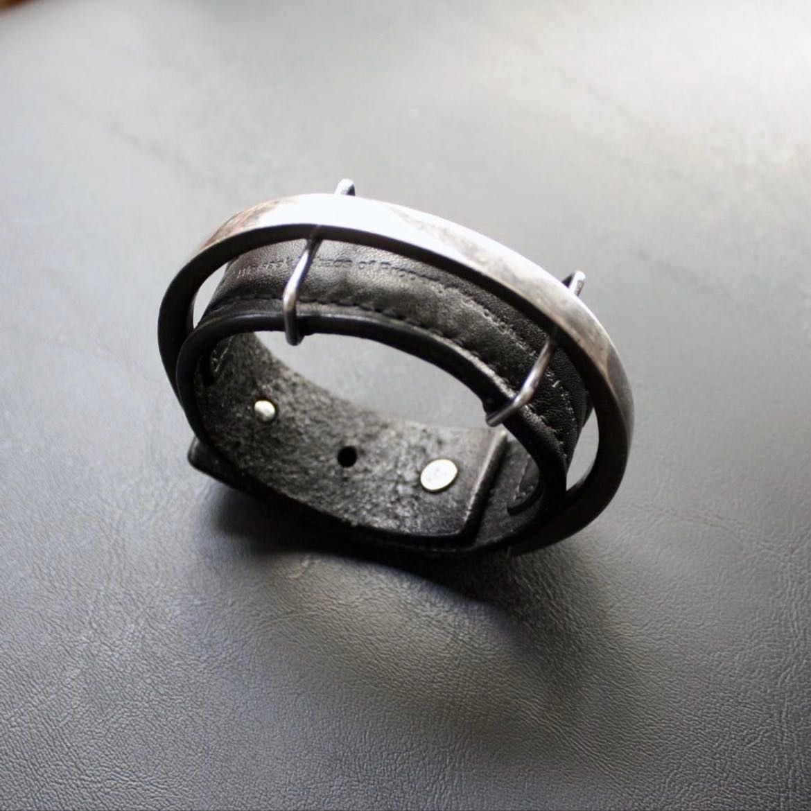 Julius Julius _7 bracelet in sterling silver and leather | Grailed