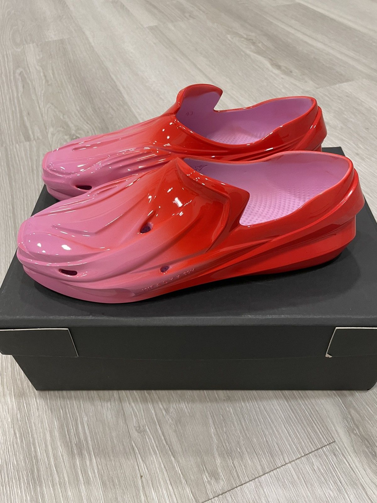 1017 ALYX 9SM × Alyx × MMW Alyx Mono Slip On Pink Red | Grailed