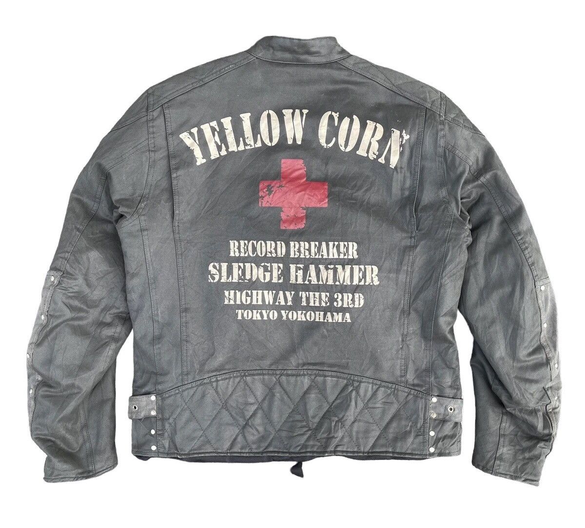 Sports Specialties 🇯🇵 Vintage Yellow Corn Motor Racing Biker Jacket ...