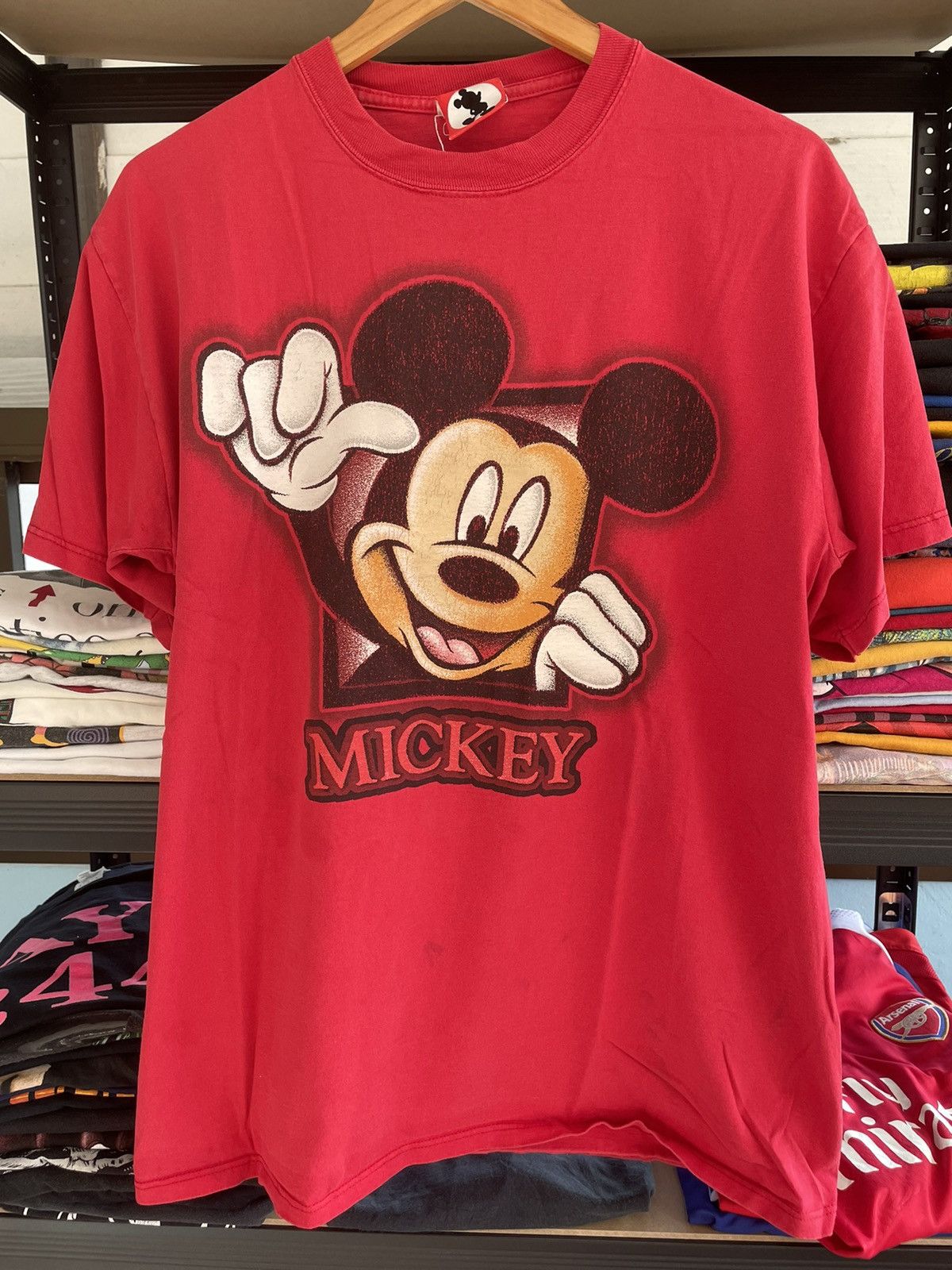 Vintage Vintage Disneyland Mickey Mouse Red T-shirt Single Stitch | Grailed