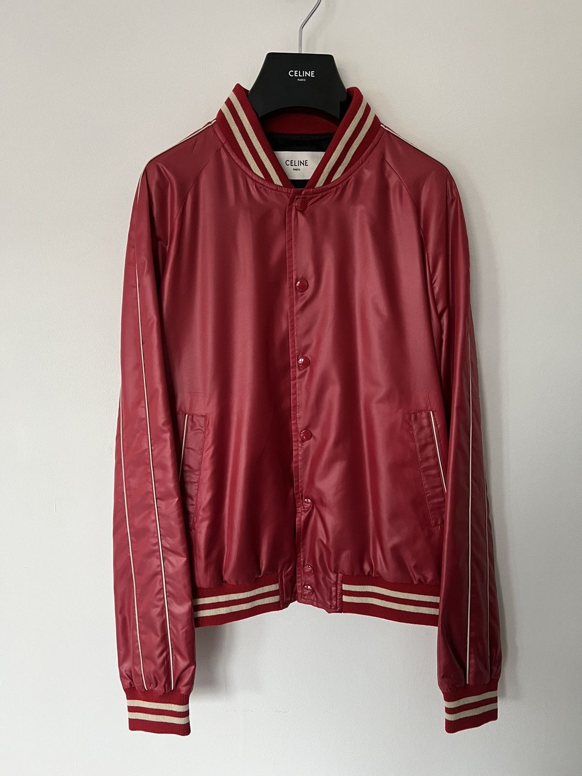 Celine Celine Teddy jacket nylon red | Grailed