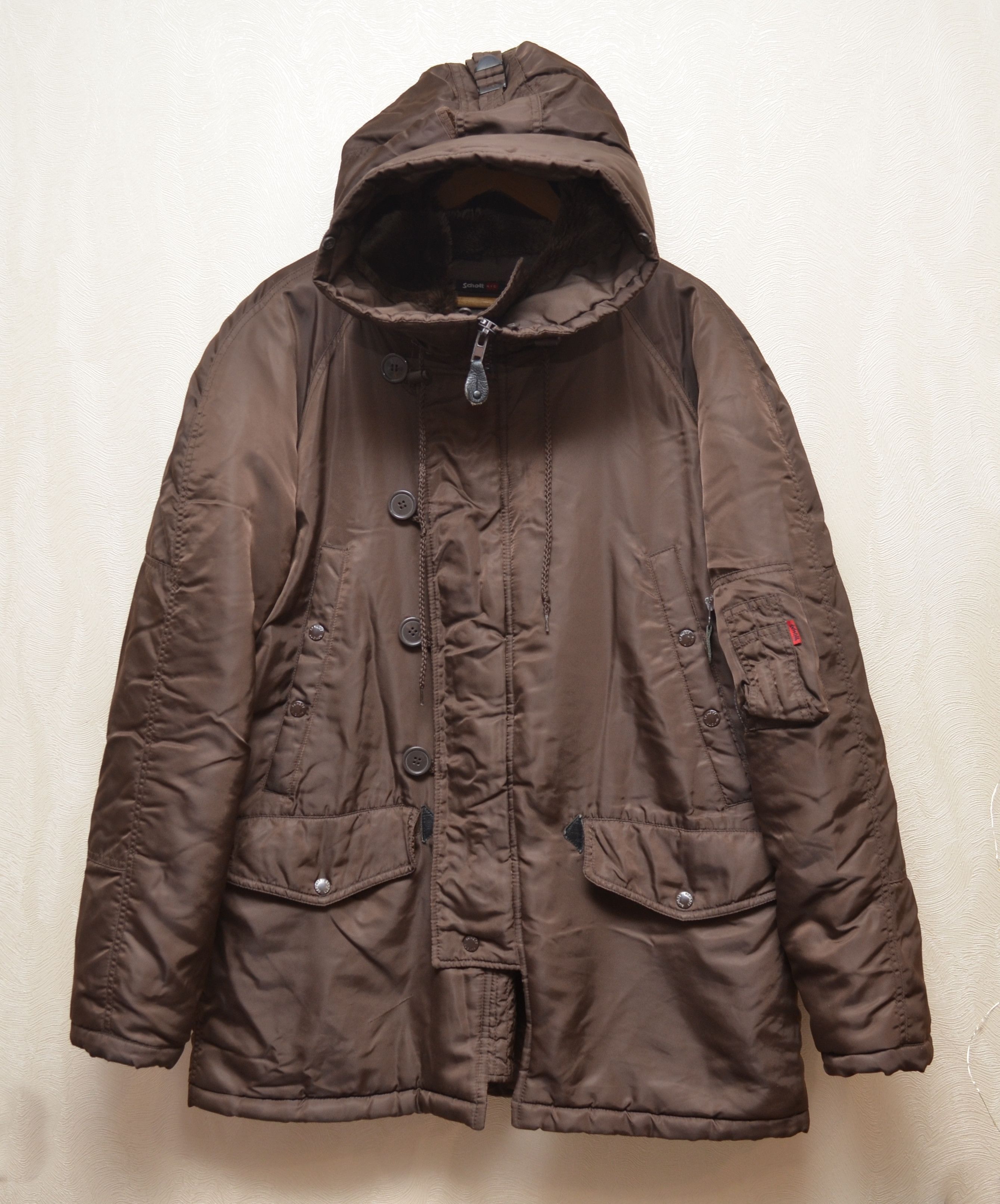 Schott × Vintage Vintage Schott NYC Military N3B Parka Jacket Size XL 90s y2k | Grailed