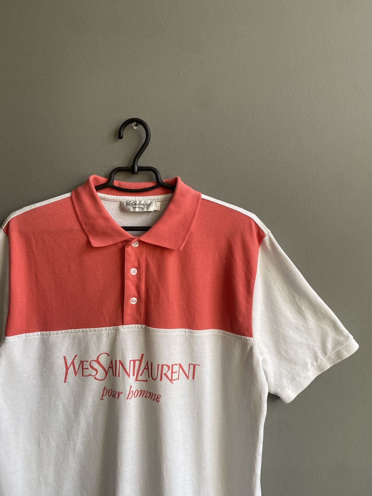Luxury × Vintage × Yves Saint Laurent Yves Saint Laurent Polo big logo | Grailed