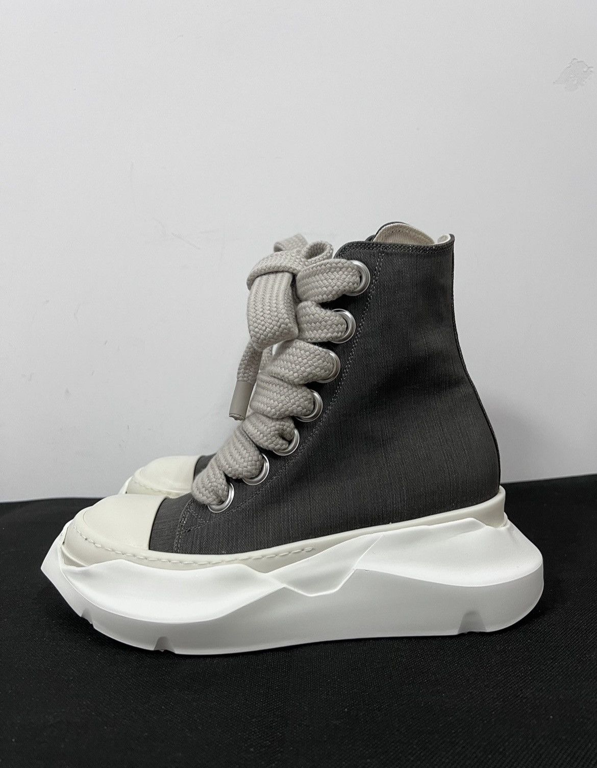 Rick Owens Rick Owens Drkshdw jumbo laces ramones abstract sneakers ...