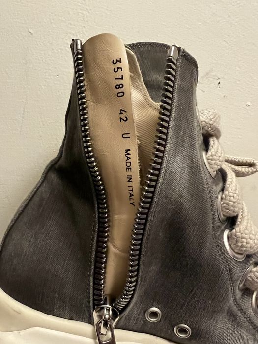 Rick Owens Rick Owens Drkshdw jumbo laces ramones abstract sneakers ...