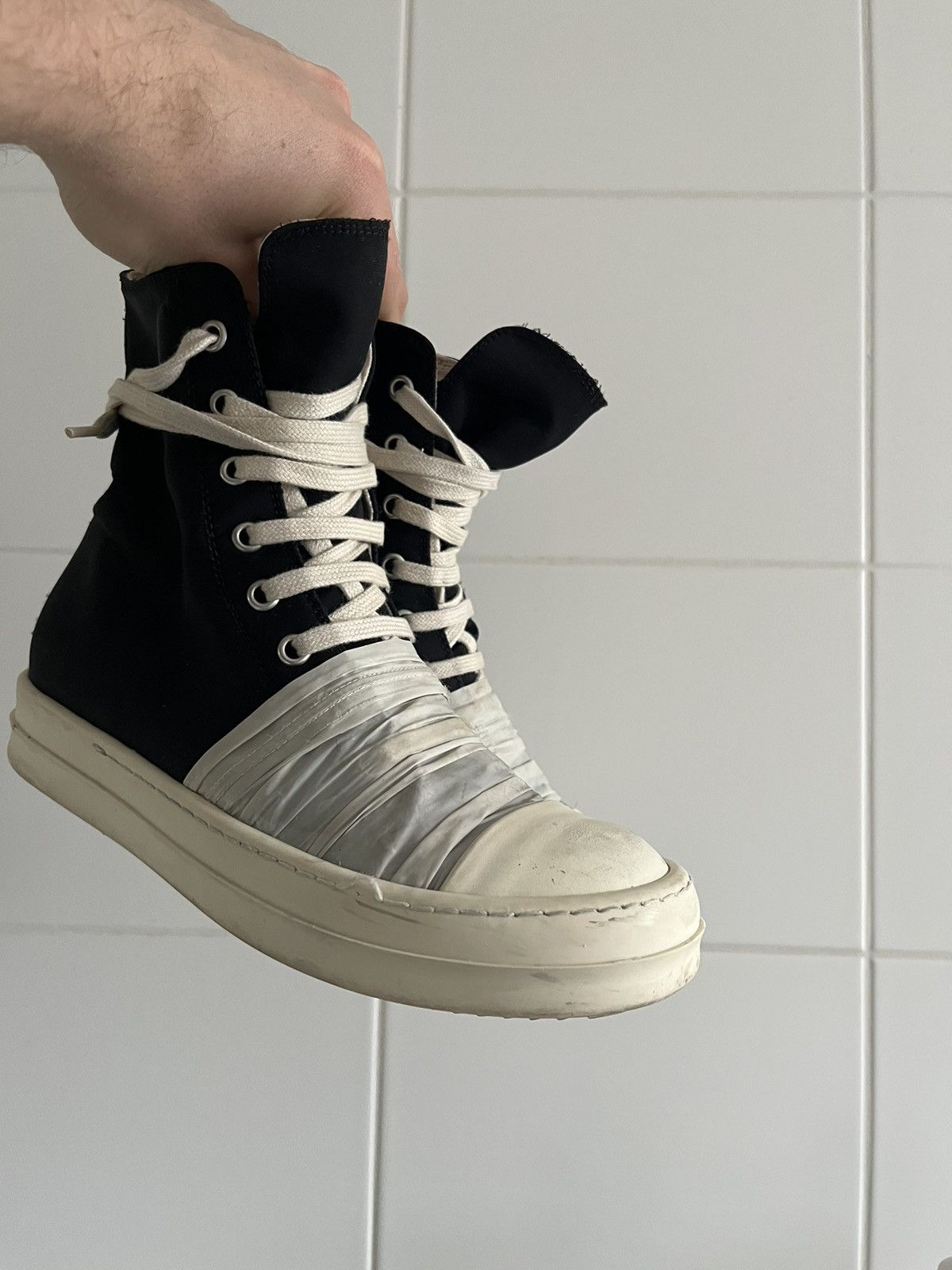 Rick Owens Drkshdw Rick Owens DRKSHDW Ss17 Wrap Ramones Shoes | Grailed