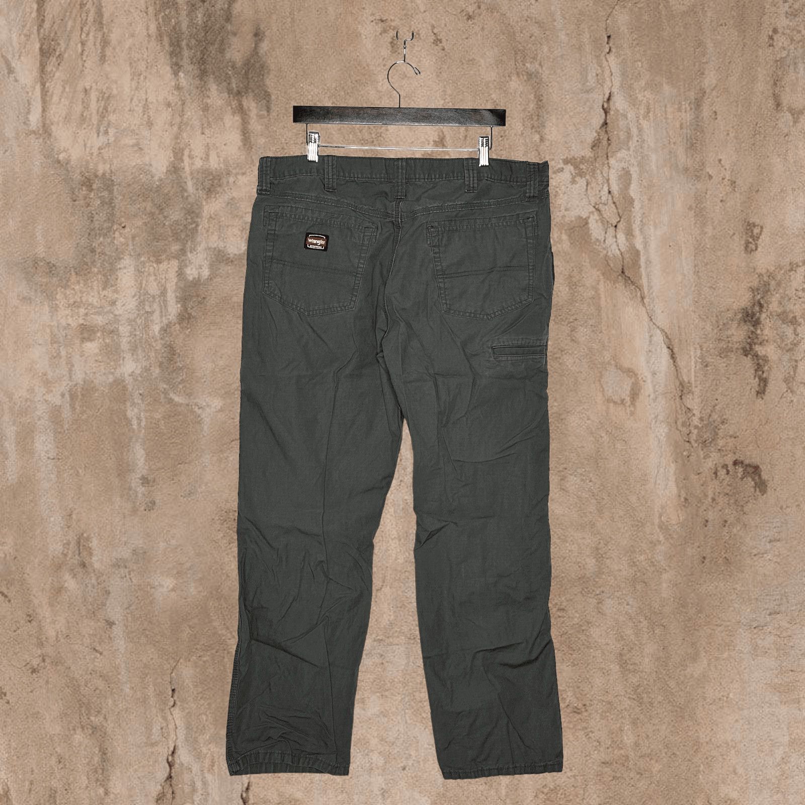 Vintage Olive Green Wrangler Carpenter Pants Straight Fit | Grailed