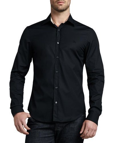 Burberry black dress shirt store