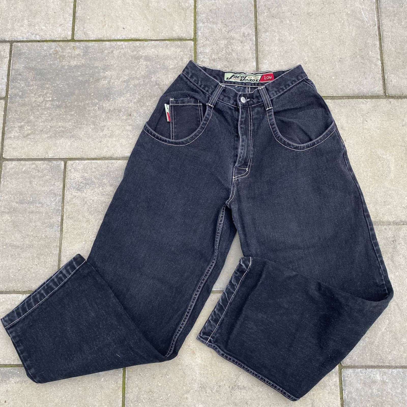 Jnco JNCO jeans the low down skater jeans black rave | Grailed