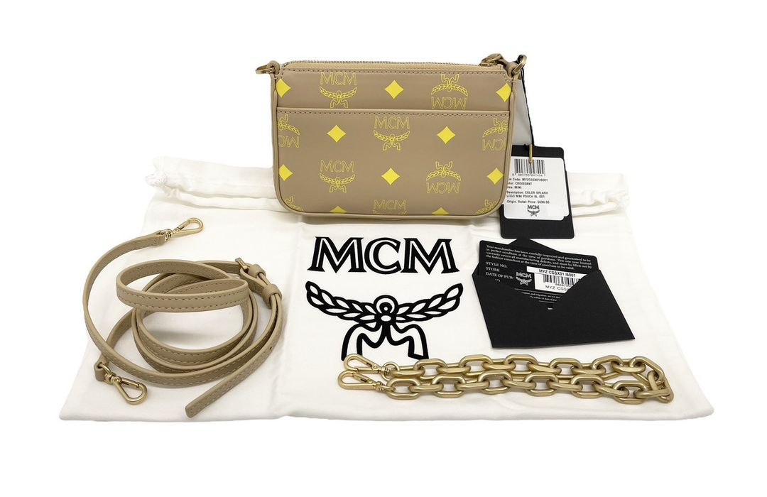 MCM New MCM Logo Mini Chain Pouch with 2 Straps | Grailed