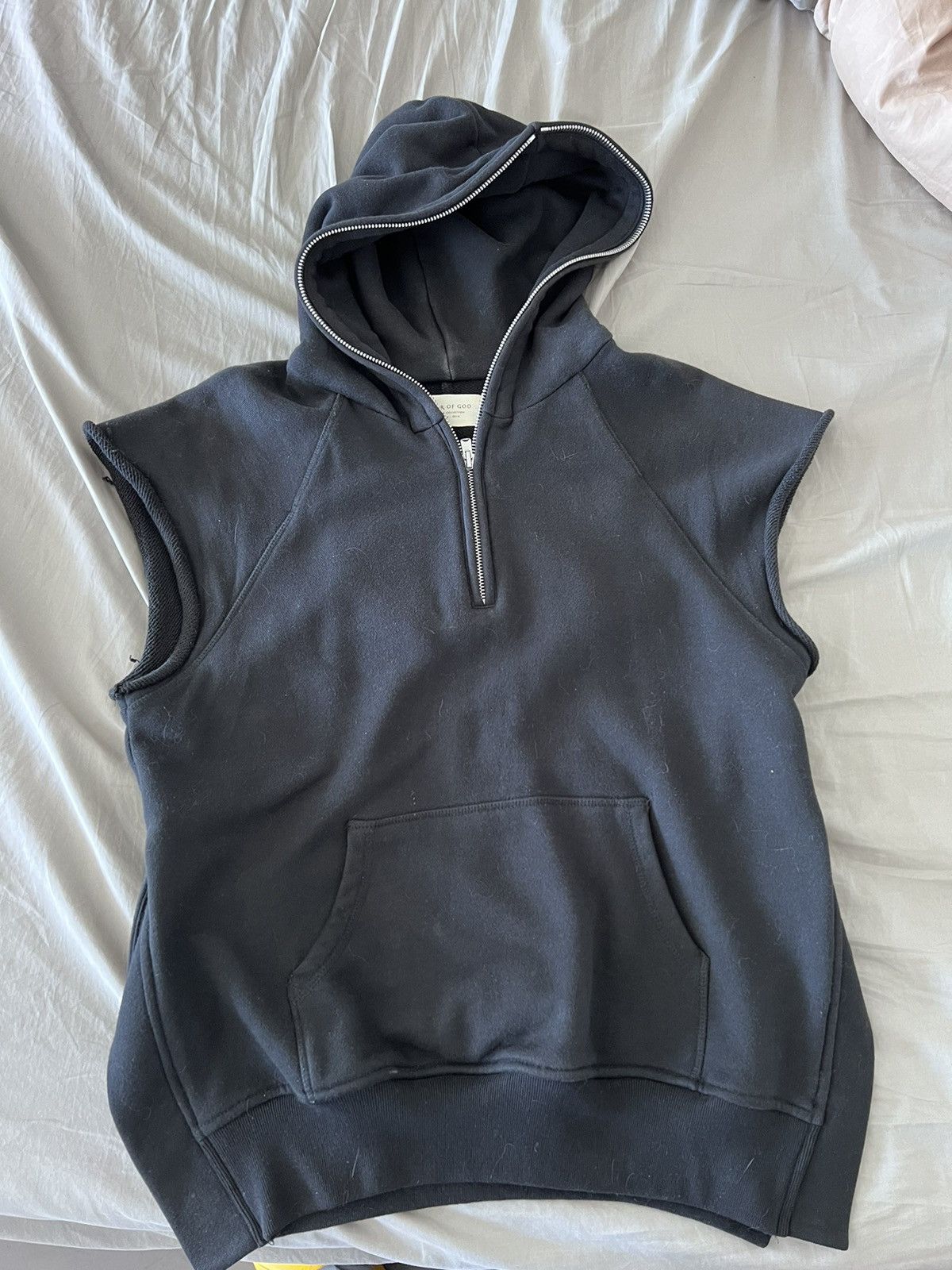 Fear of God Fear of God Third Collection Sleeveless Hoodie Small Black ...